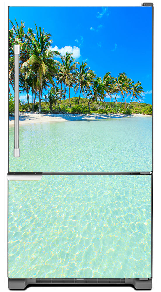 Magnetic Paradise Island Refrigerator Covers, Wraps, Skins & Panels ...
